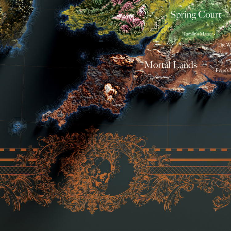 3D Relief Map of Prythian - ACOTAR | Fantasy Map for Collectors – Way ...